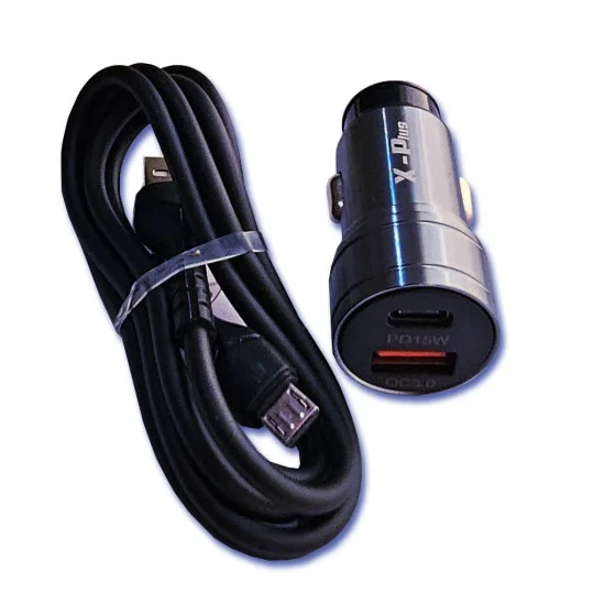 ShopMetal car charger with Type C charger port and regular port - xplus ...
