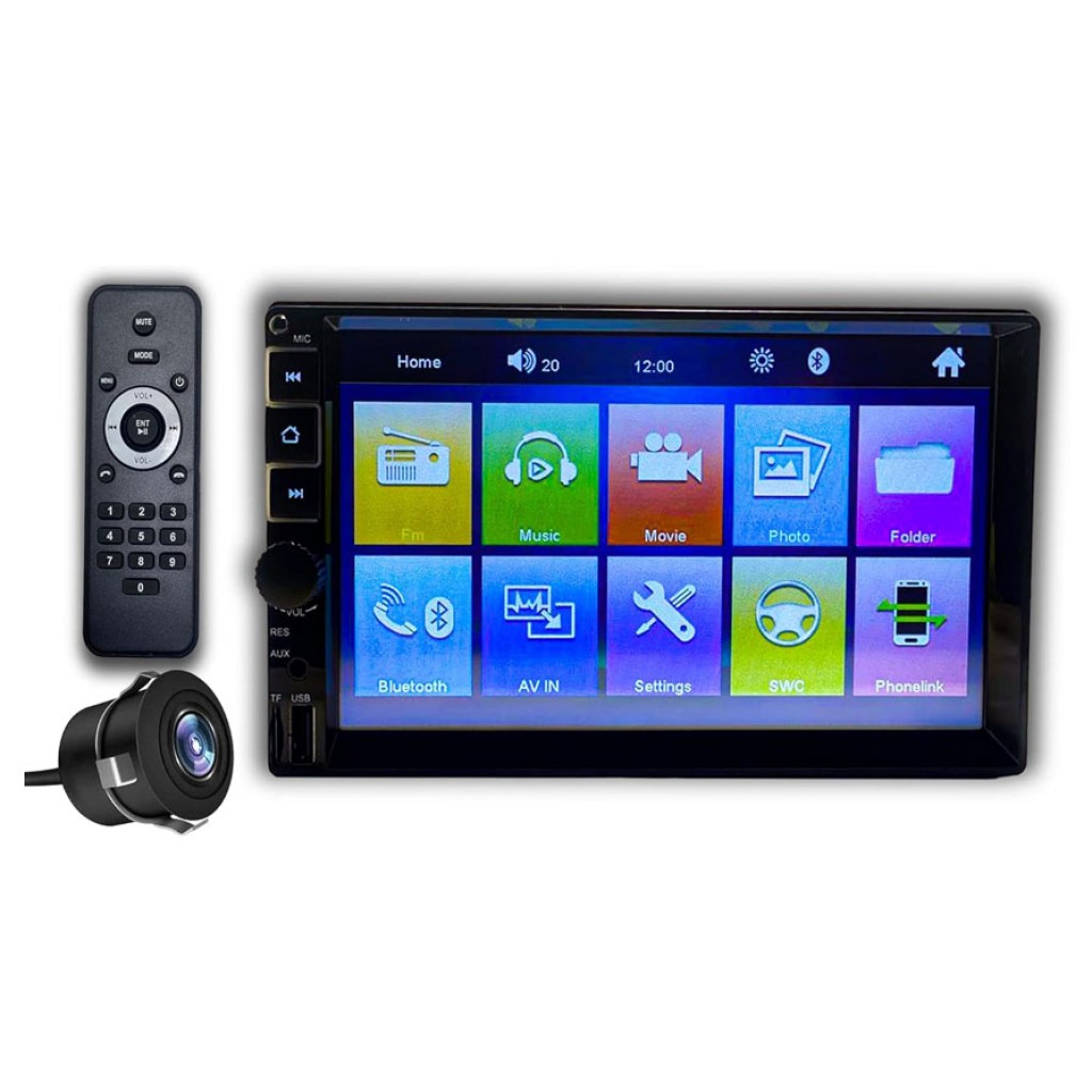Touch car cassette 7 inch, with rear camera